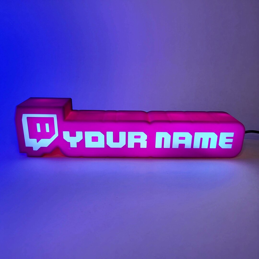 Custom Twitch Channel Name RGB LED Display Lamp - Etsy