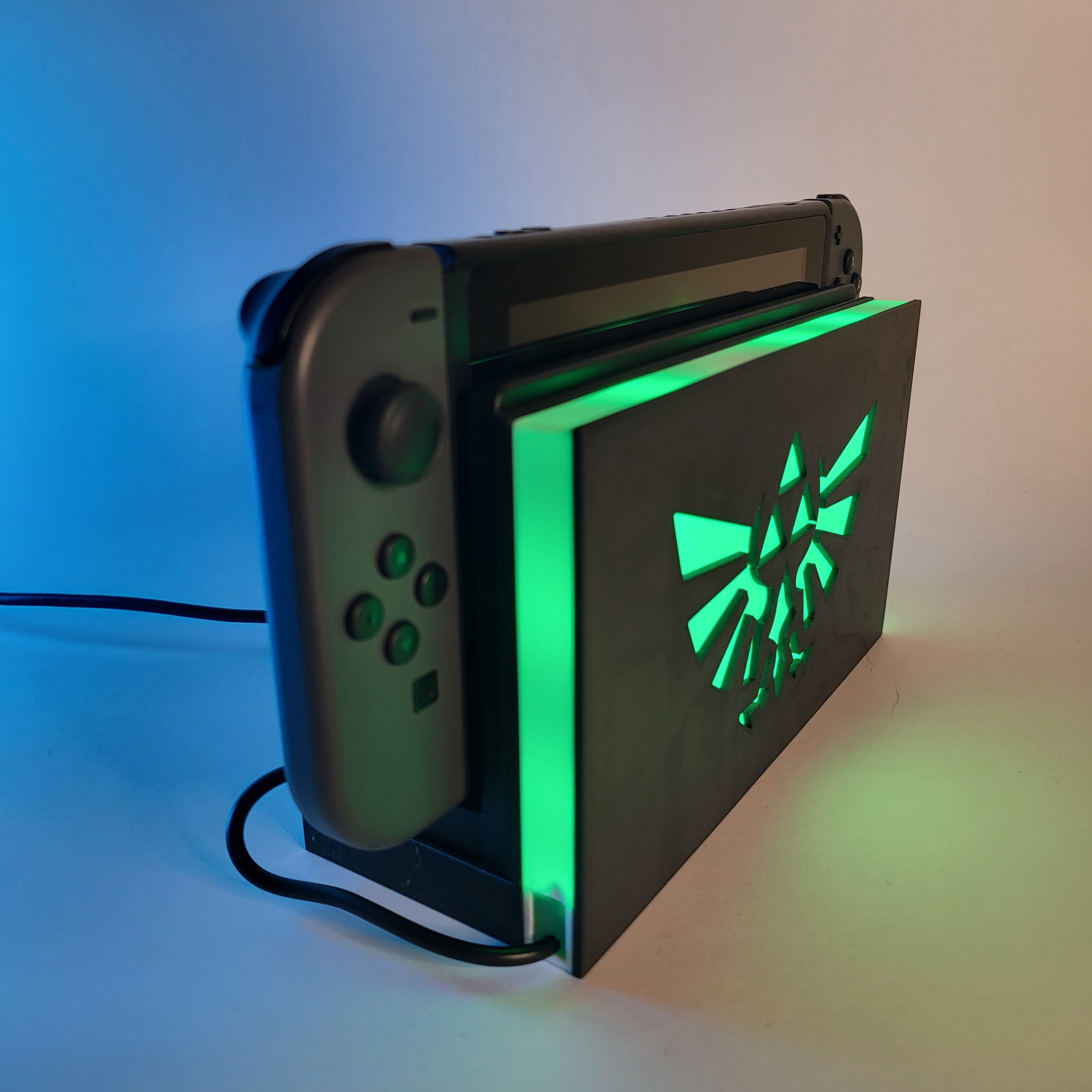 Zelda Hyrule RGB LED Dock Cover for Nintendo Switch 3D Printed Gamer ...