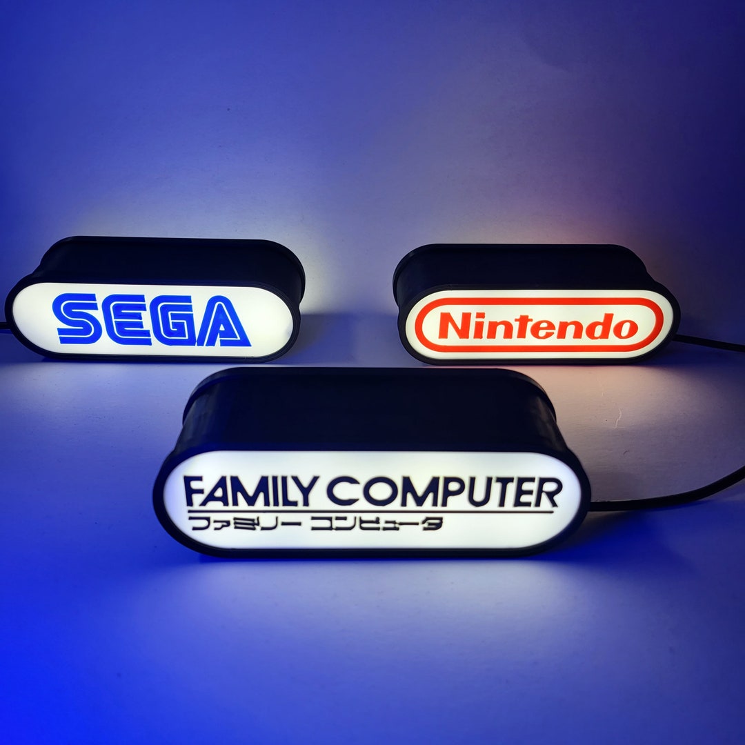 Famicom Retro Console LED Double Sided Lamp - Nintendo, Sega, Nintendo ...