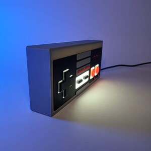 NES Controller LED Lightbox | 3D Printed | Illuminated Decor | USB ...