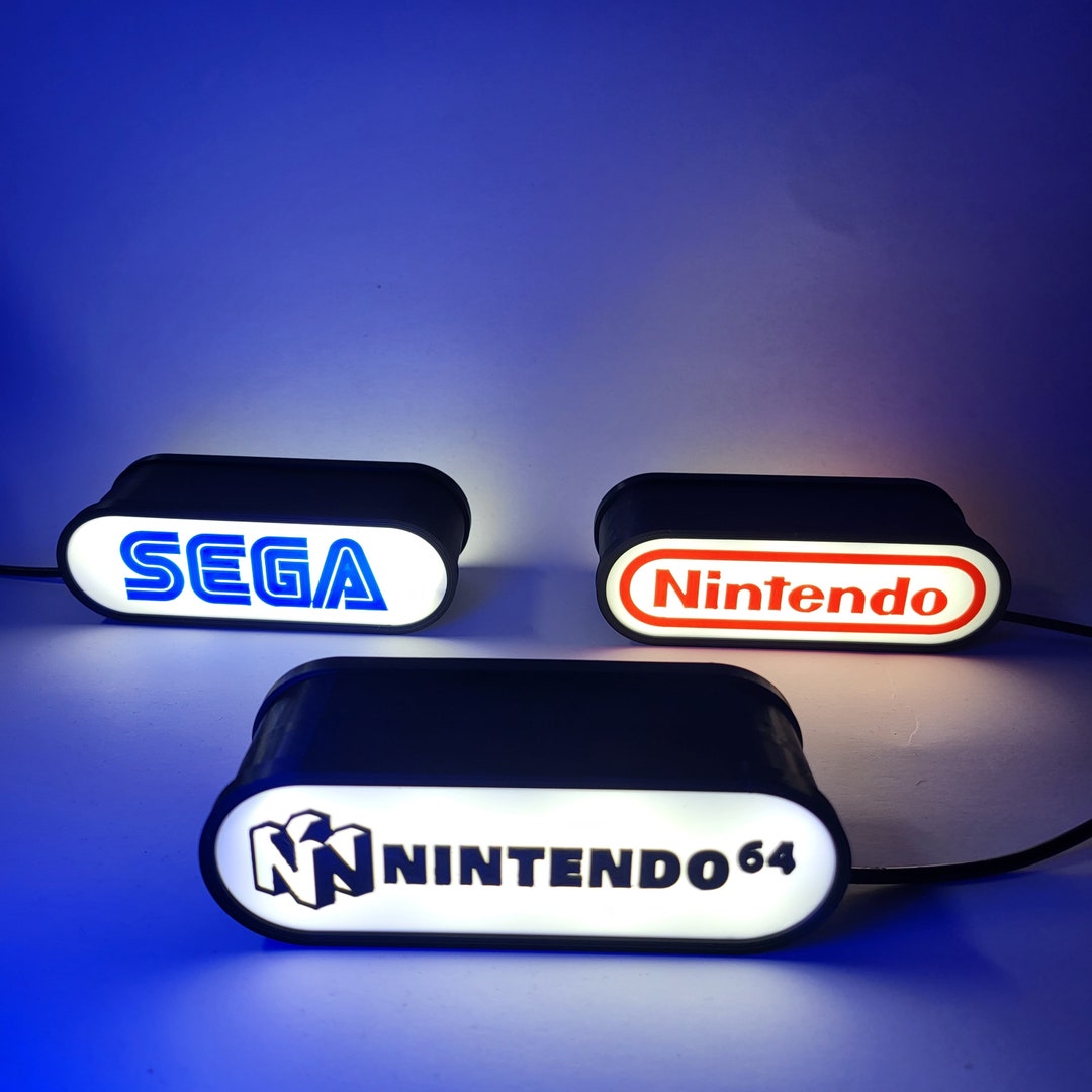 Nintendo 64 Retro Console LED Double Sided Lamp Nintendo, Sega ...