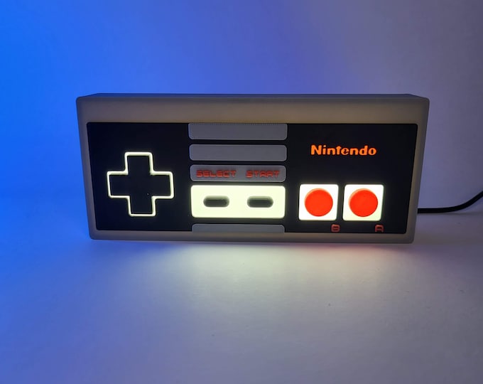 NES Controller LED Lightbox | 3D Printed | Illuminated Decor | USB ...