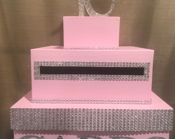 Light Pink Sweet 16 Card Box - Etsy