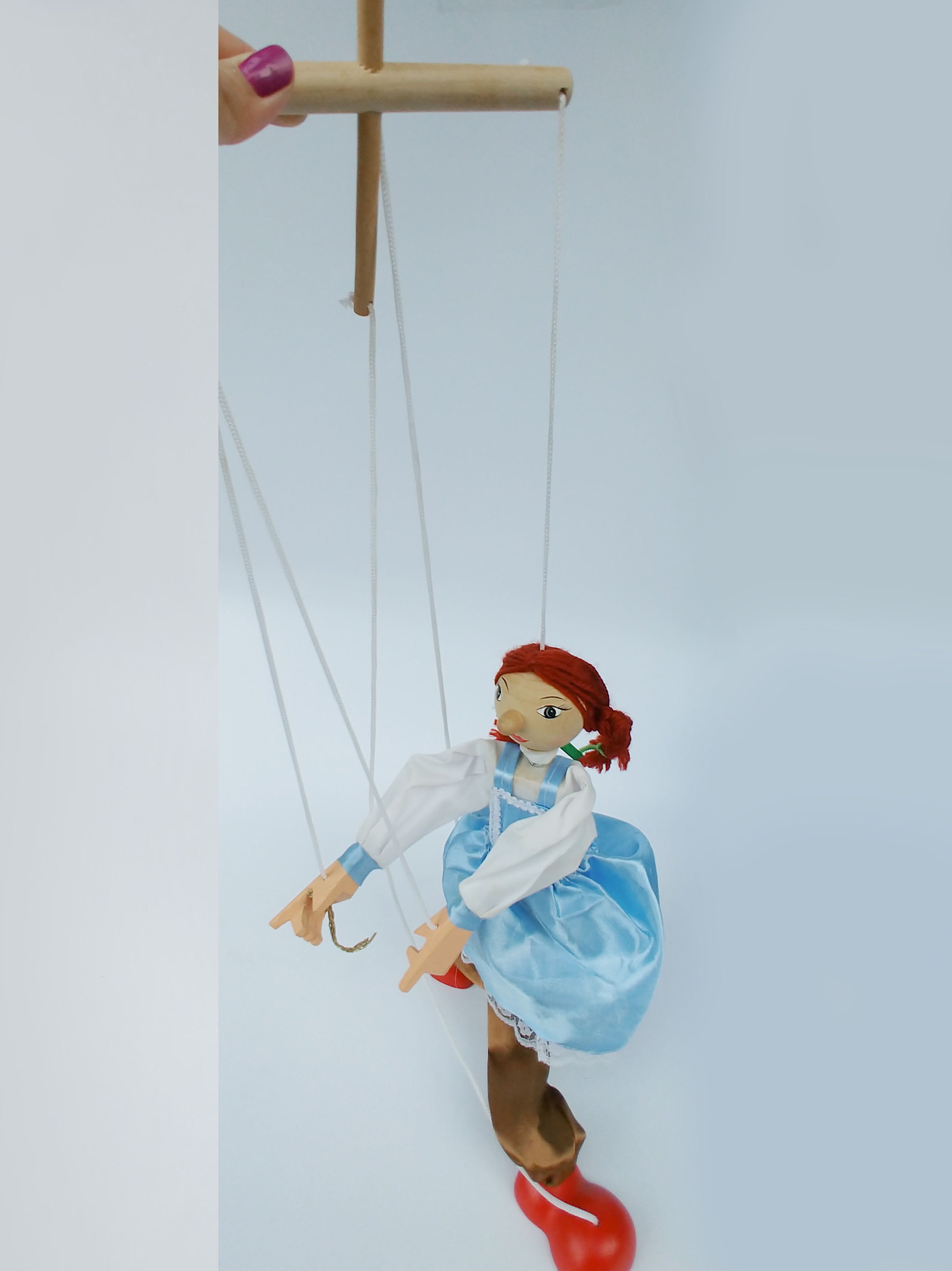 Vintage Marionette Puppet Redhead Girl 17 | Etsy