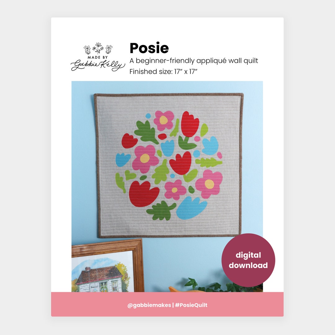 Posie Quilt Pattern (digital Download) - Beginner-friendly, Raw-edge ...