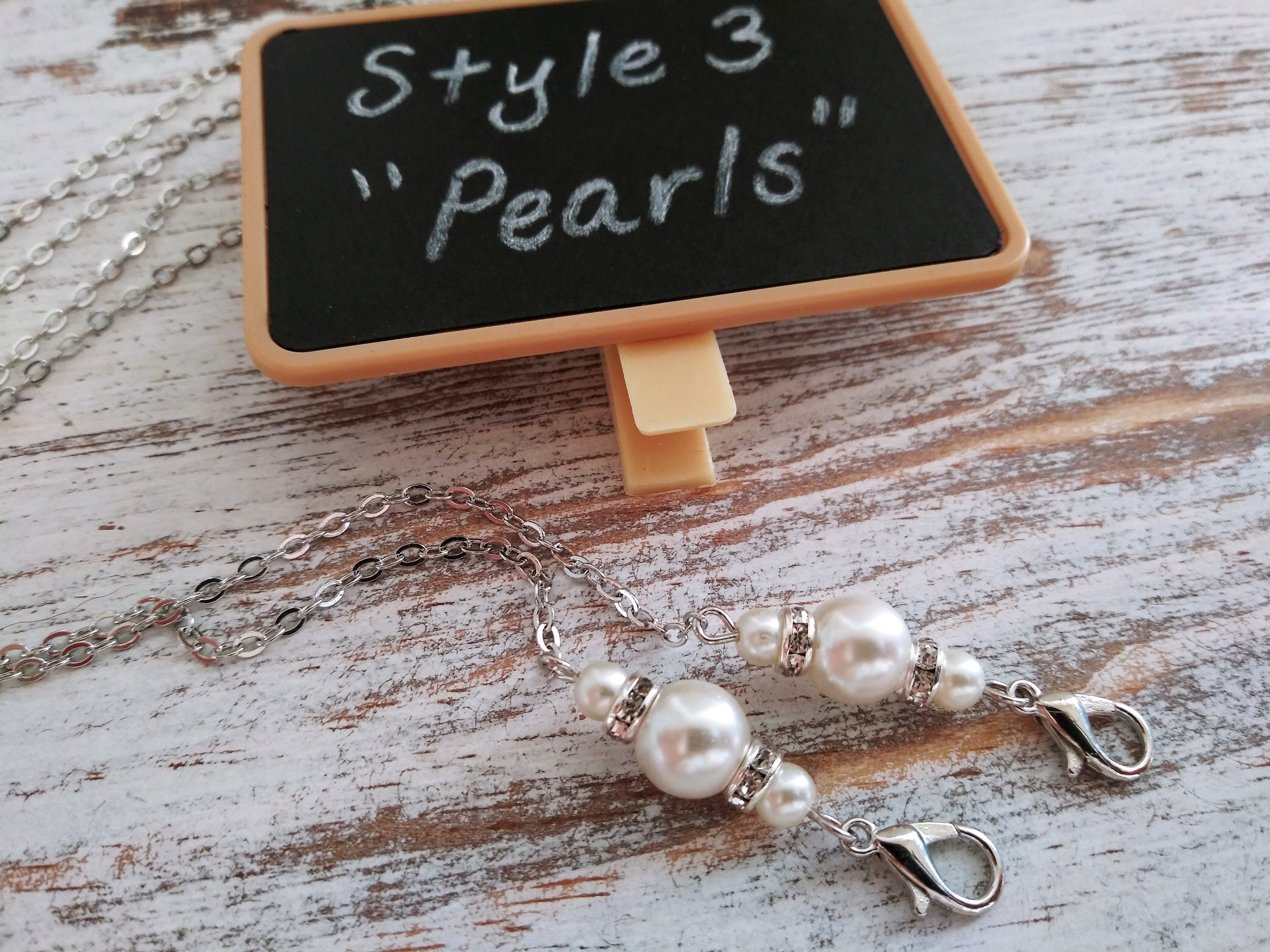 Mask Chain with Pearls Mask Holder Face Mask Chain Necklace | Etsy