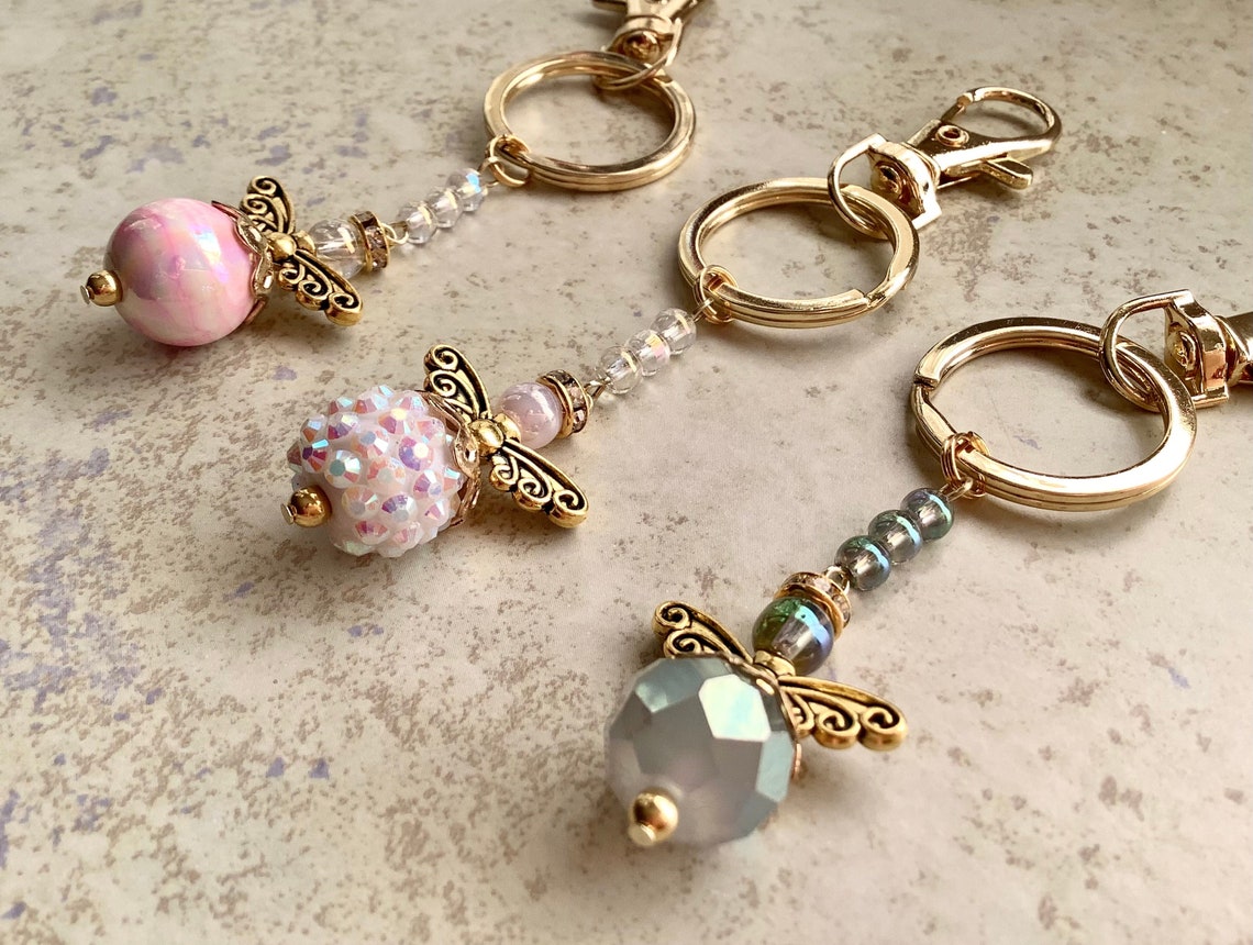 Guardian Angel Keyrings Angel Keychains Guardian Angel Gift | Etsy