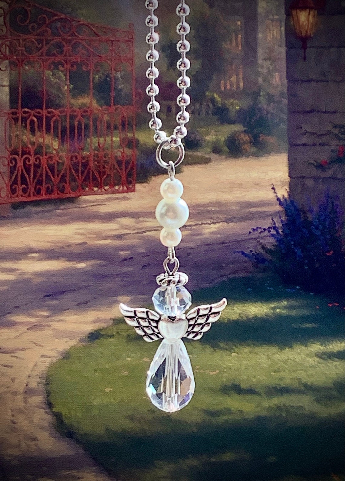 Crystal Angel for Car, Rearview Mirror Charm, Guardian Angel Gift - Etsy