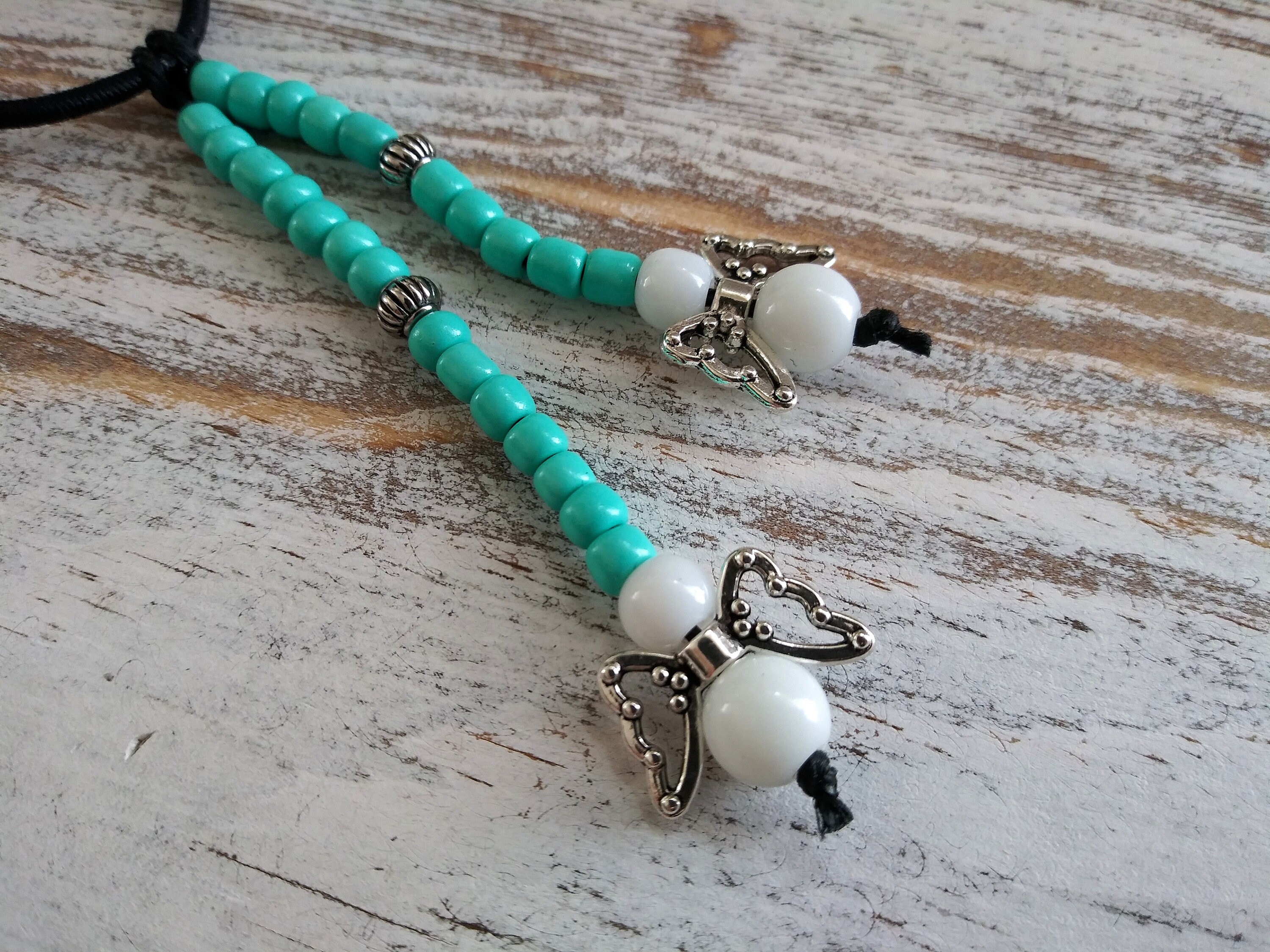 Beaded Hair Ties-beaded Elastics for Hair-pony Tail Jewelry-hair ...