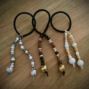 Hand Beaded Hair Ties Elastic Bands for Hair-pony Tail Jewelry-hair ...