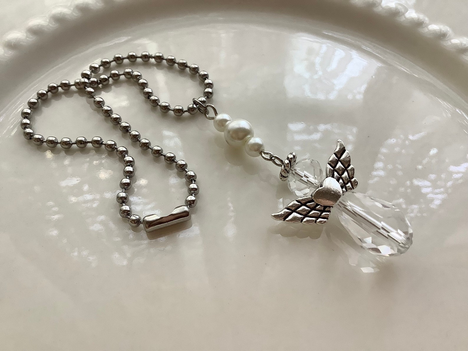 Crystal Angel for Car, Rearview Mirror Charm, Guardian Angel Gift - Etsy