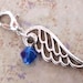 SEPTEMBER Birthstone Angel Wing Charm With Clip on Lobster Clasp for ...