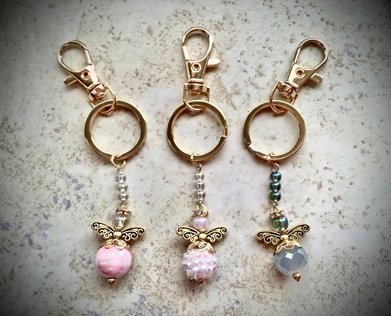 Guardian Angel Keyrings Angel Keychains Guardian Angel Gift | Etsy