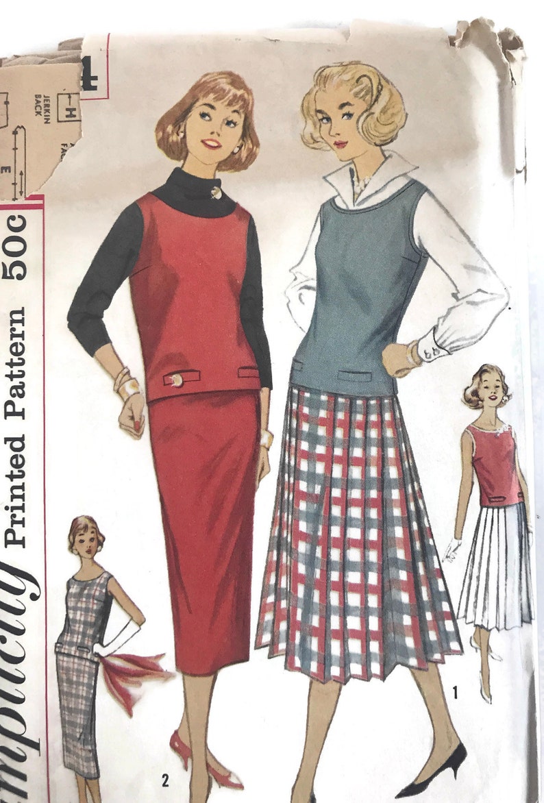 Vintage 60s Sewing Pattern Simplicity 2274 Two Piece Dress - Etsy Ireland
