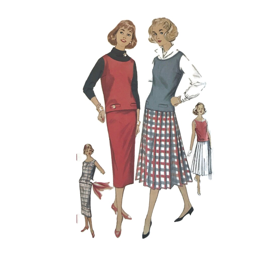 60s Two-piece Dress Sewing Pattern: Simplicity 2274, Bust 32 - Etsy