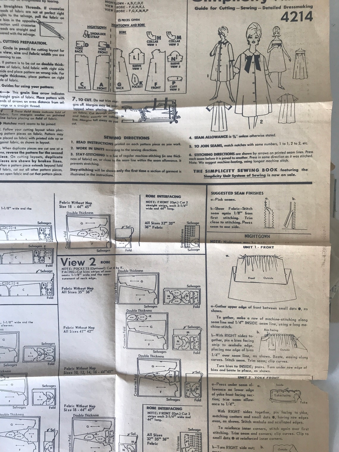 Vintage 1950s Robe Pattern Simplicity Sewing Pattern Size 10 | Etsy