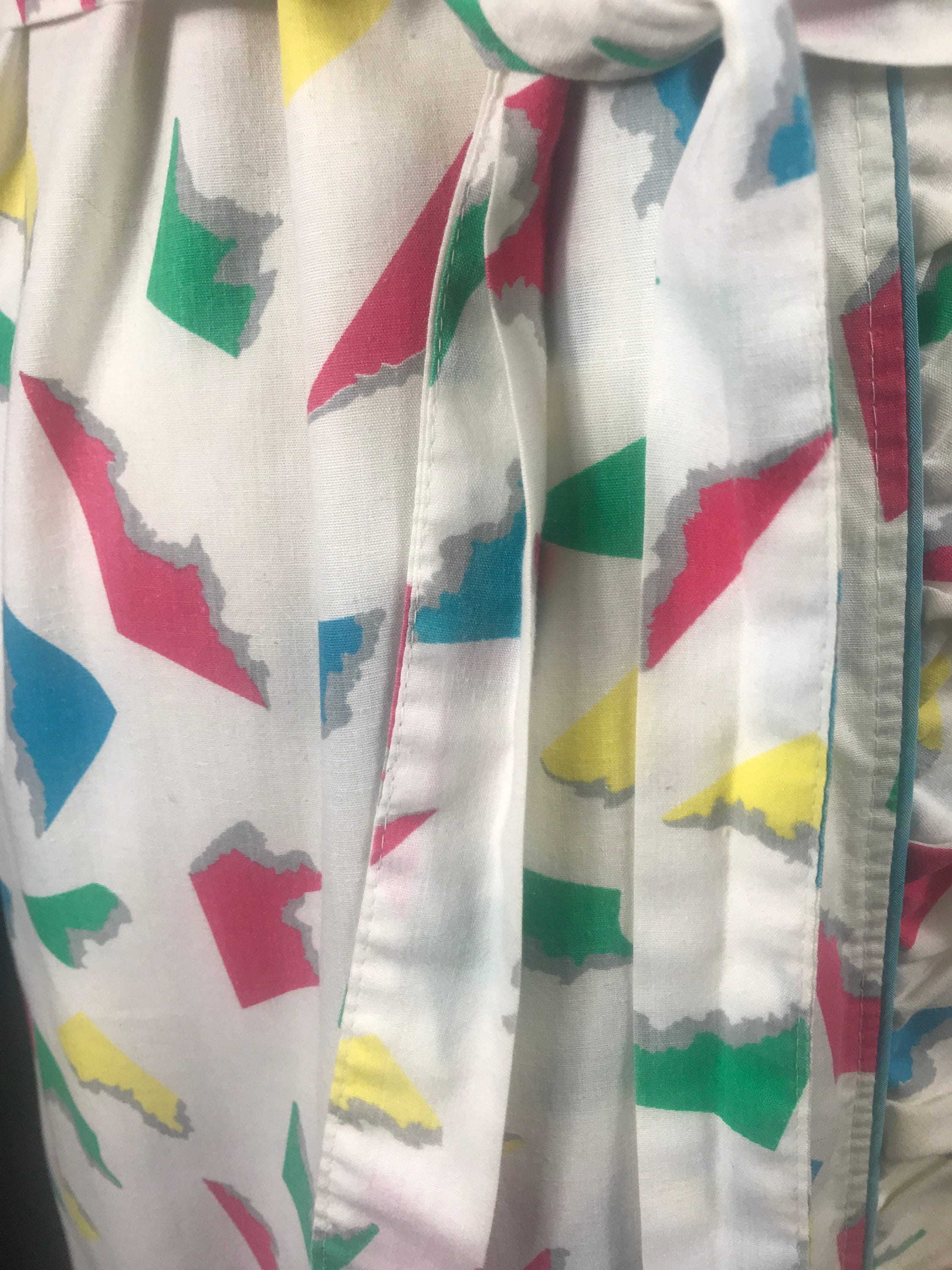 Vintage Long Robe Floor Length Sash Belt Ruffles Cotton | Etsy