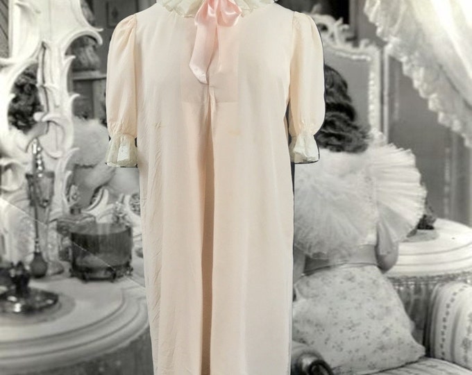 Vintage 1940s Iris Nightgown Pink Rayon Nightie 40s - Etsy