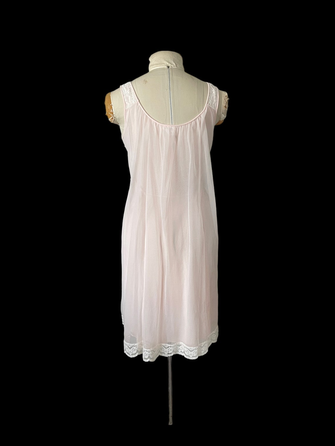 Vintage Miss Siren Negligee Pink Peignoir Chiffon Sheer - Etsy