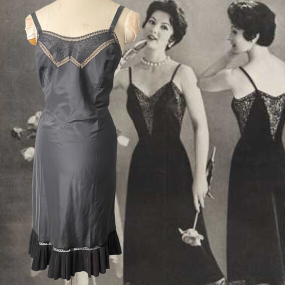 Vintage 1950s 1960s Barbizon Lingerie, Acetate Full S… - Gem