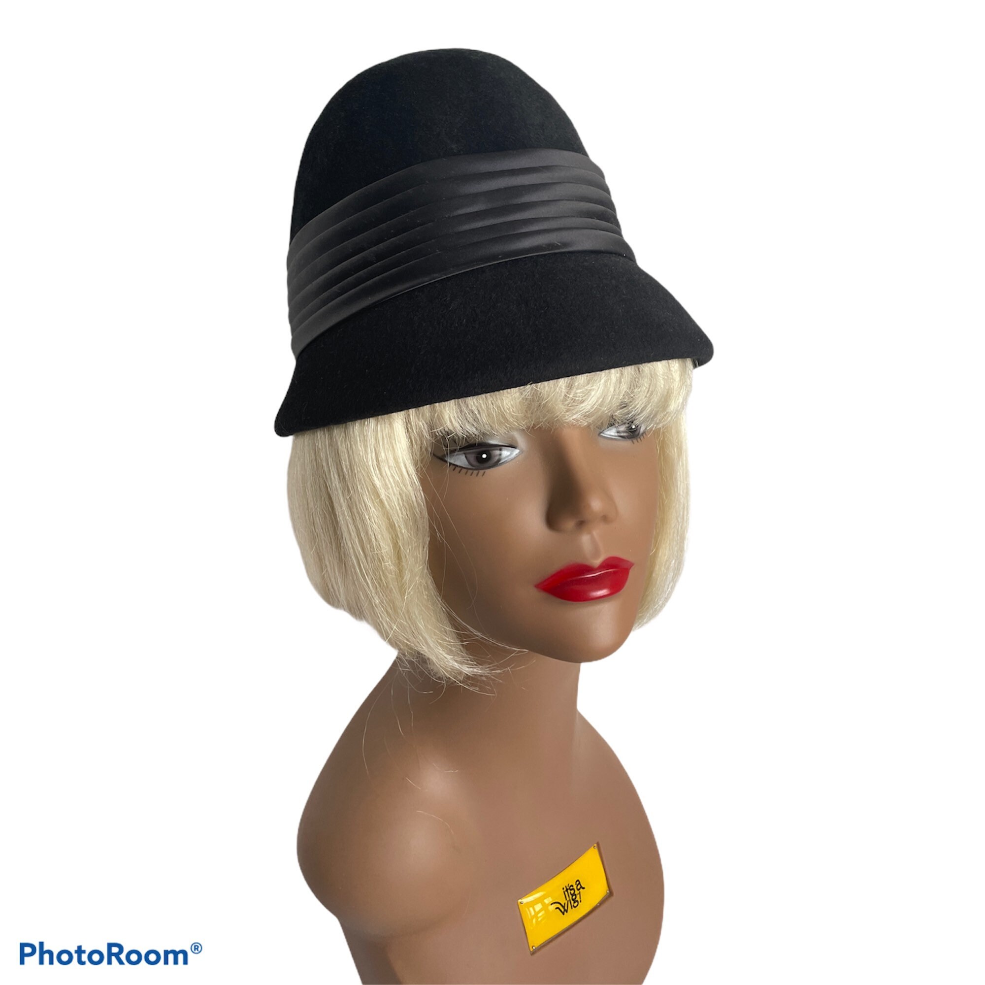 Vintage 1960s Beehive Hat Black Felt with a Satin Band | Etsy