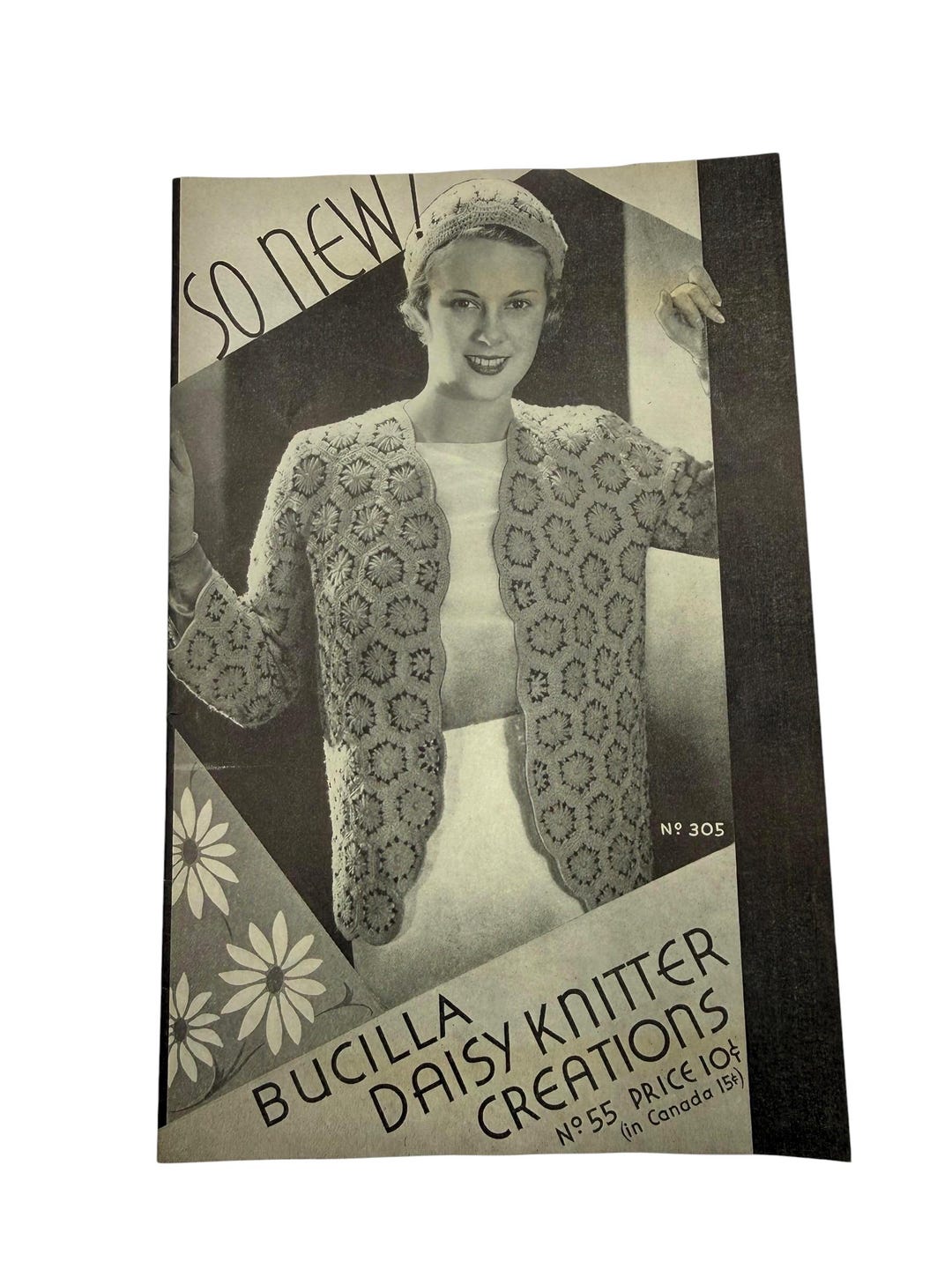 Vintage 1930s Knitting Pattern Booklet, Bucilla Daisy Knitter Creations ...