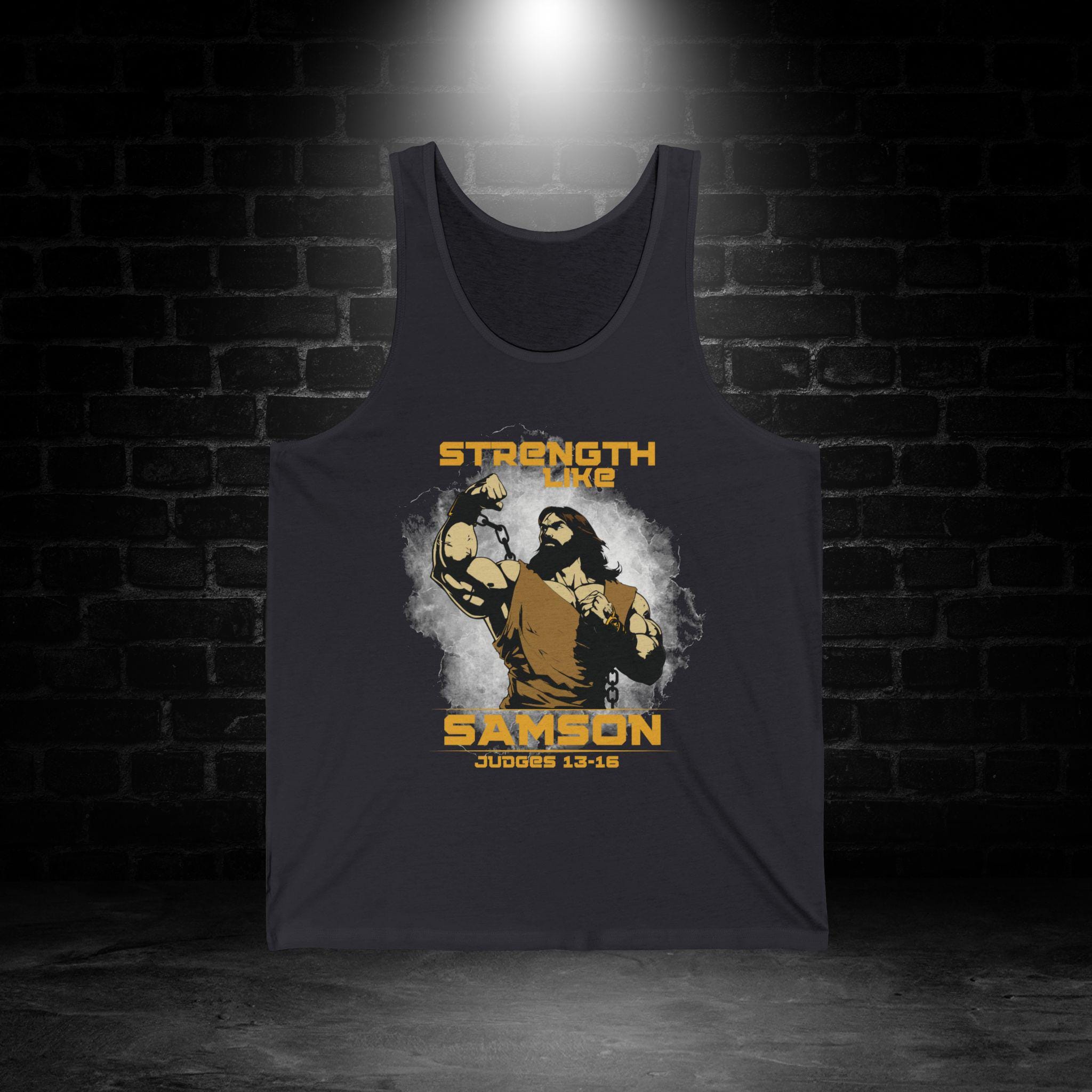 Strength Like Samson Bro Tank Gift for Men Women Workout Tank Top ...