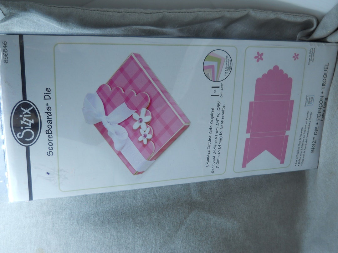 Ellison Sizzix Scoreboards Bigz Die Box W/scallop Flap Flowers 3.25 X 2 X 3.25 When Assembled ...