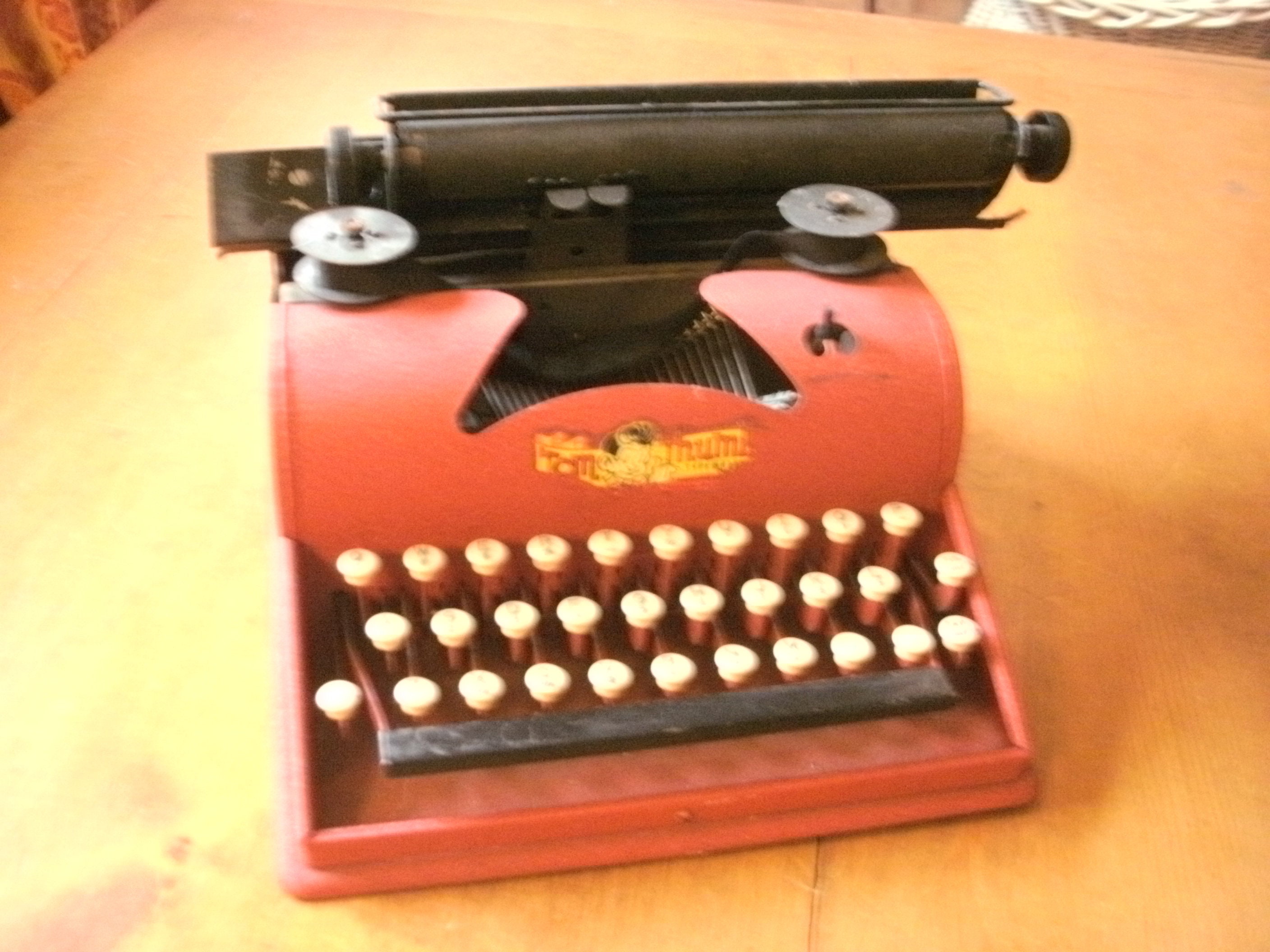 Vintage Tom Thumb Kids Typewriter Red Heavy Sturdy All Keys | Etsy