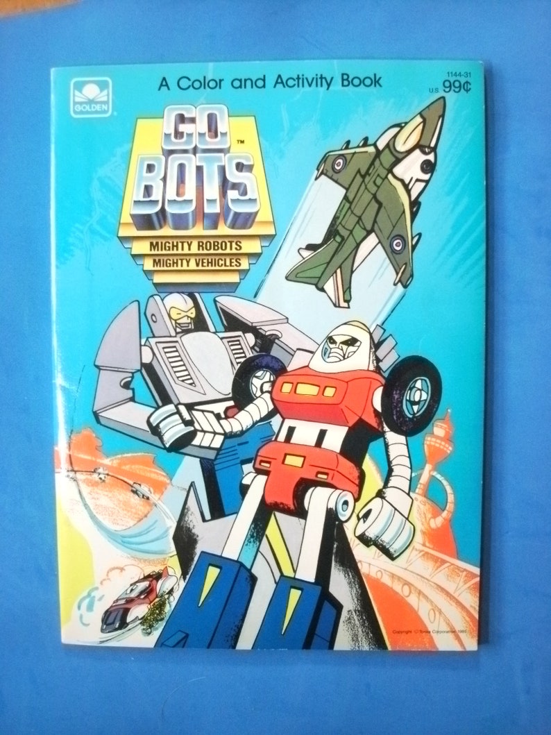 1985 Coloring and Activity Book Go Bots Mighty Robots Mighty | Etsy