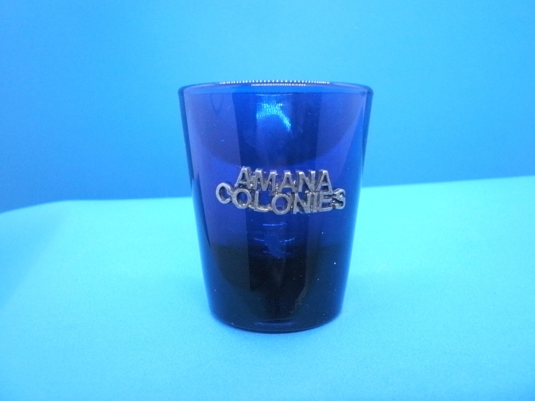 Vintage Cobalt Blue Glass Single Shot Glass Shotglass Amana - Etsy