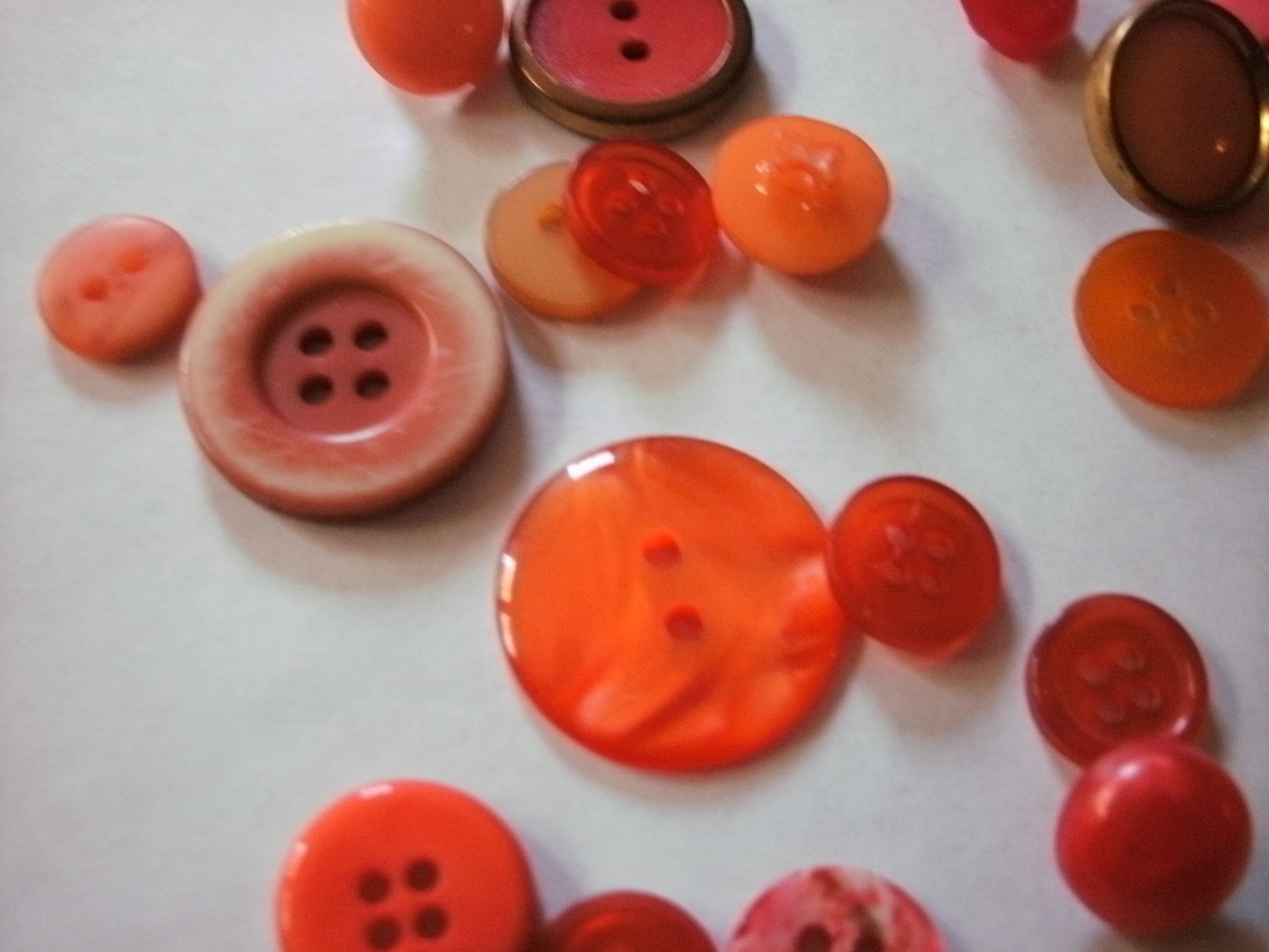 58 Vintage Orange Buttons Many Styles Materials Sizes Shank | Etsy