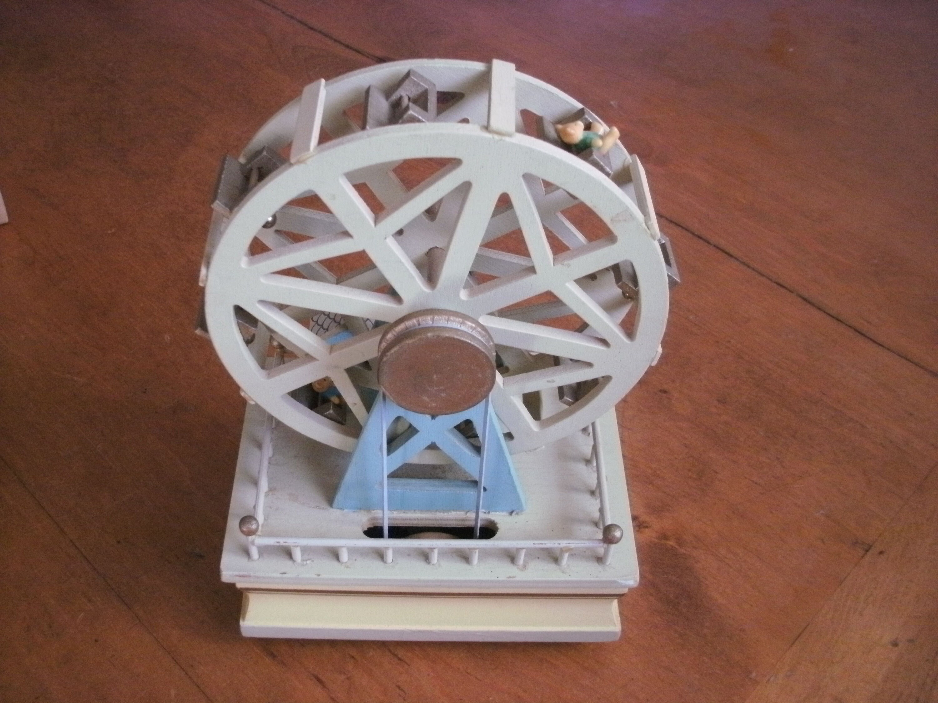 Vintage Wooden Music Box Plays Spinning Wheel Ferris Wheel | Etsy