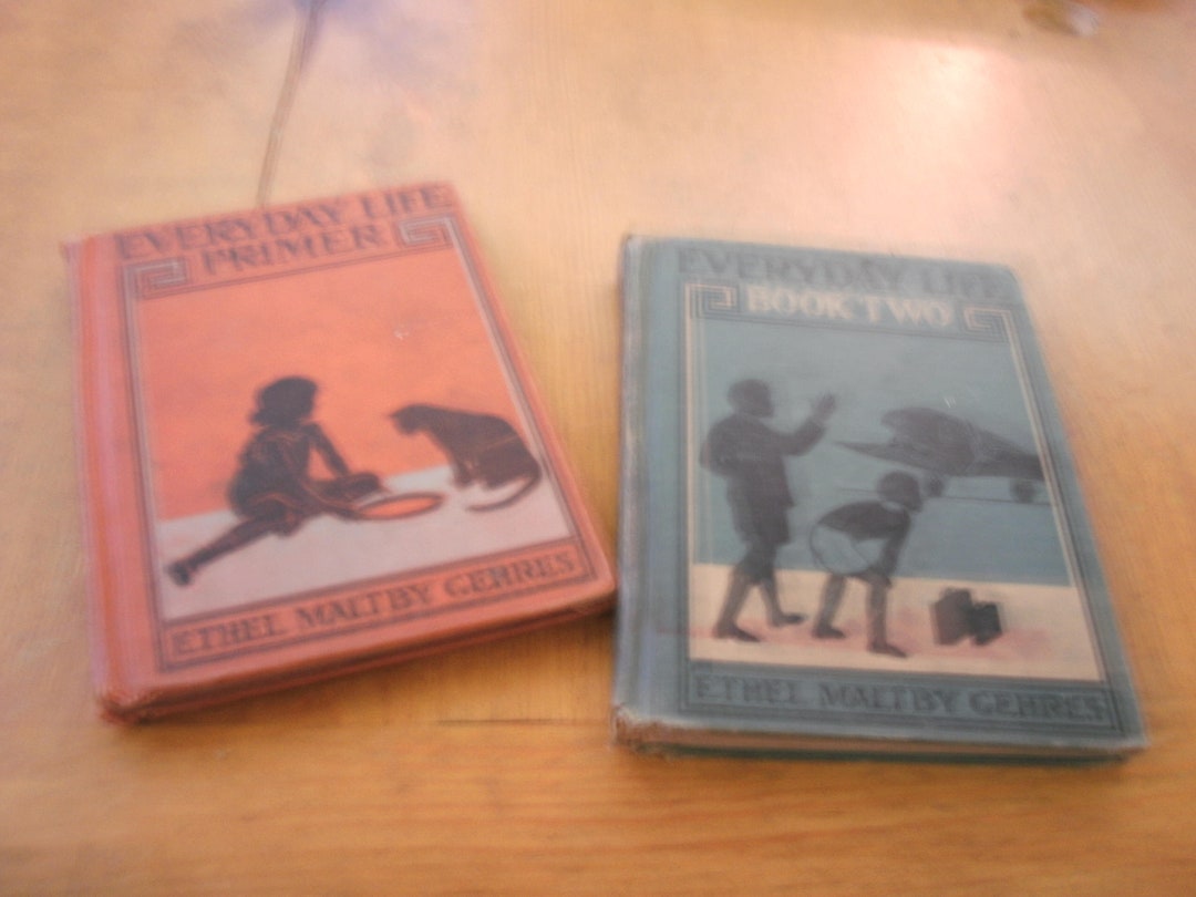 1935 and 1938 Hardcover Basal Reading Textbooks Everyday Life - Etsy