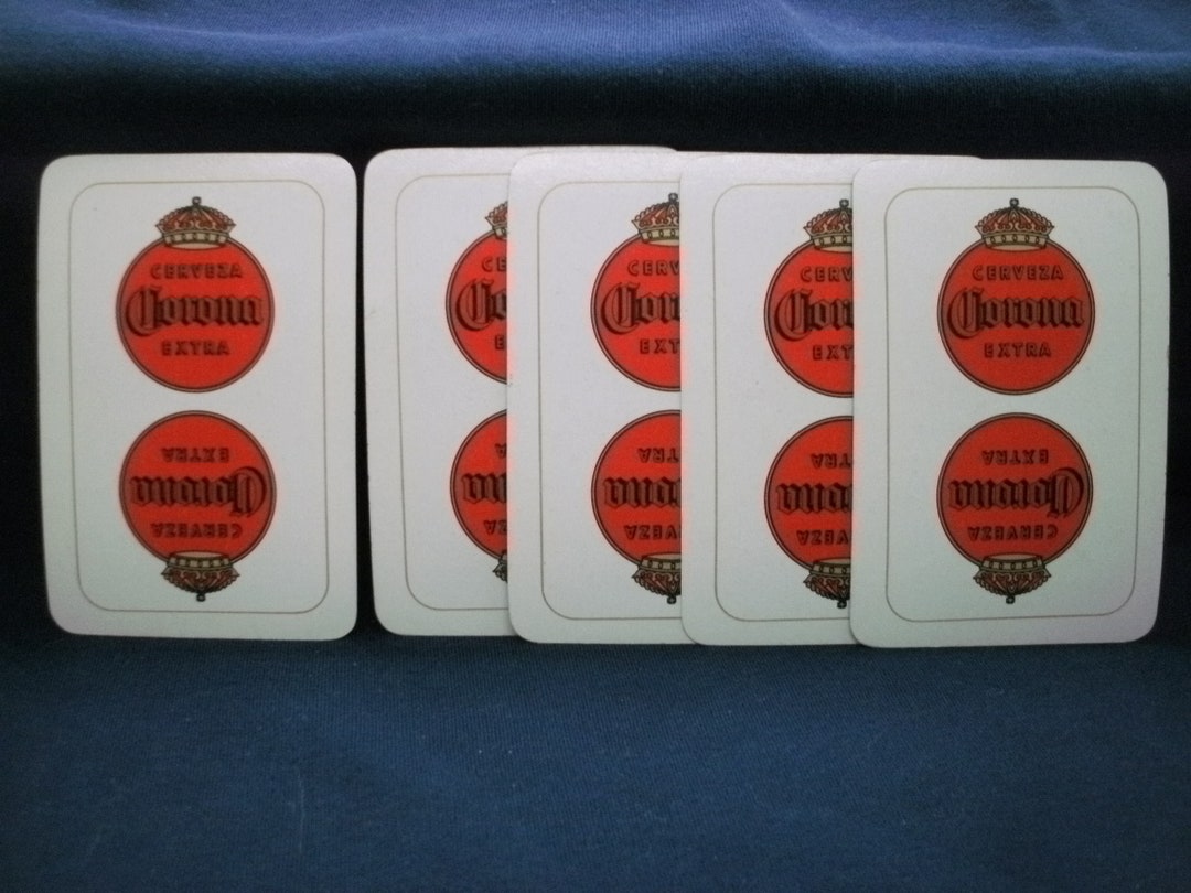 5 Vintage Playing Cards Corona Extra Cerveza Beer Advertising Promo ...