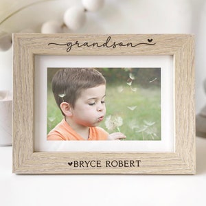 Grandson | Personalized Baby Name Picture Frame | First Grandchild ...