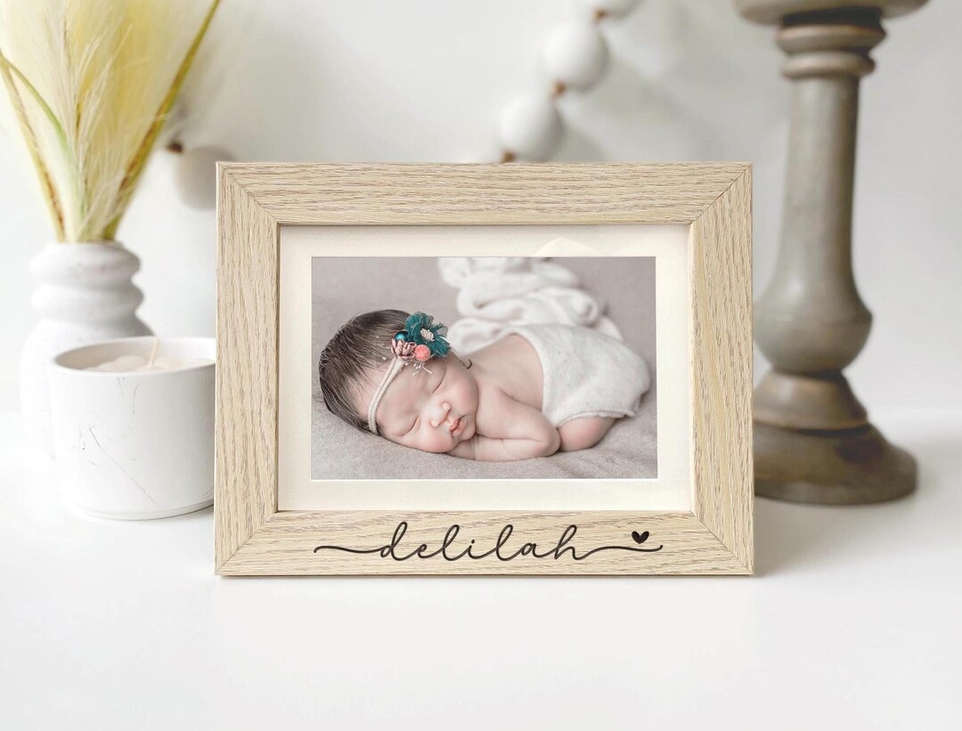 Personalized Baby Name Picture Frame | Child's Name Frame | Newborn New ...
