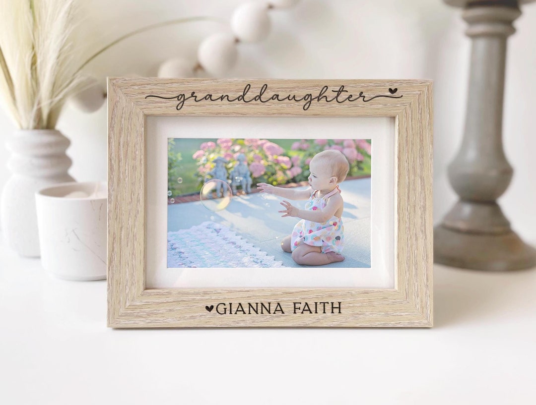 Granddaughter | Personalized Baby Name Picture Frame | First Grandchild ...