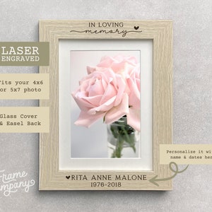 In Loving Memory | Personalized Memorial Picture Frame | in Memory of ...