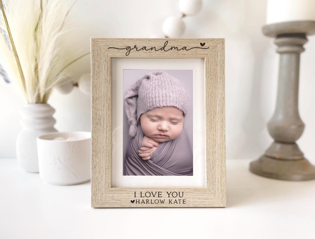 Grandma I Love You | Personalized Picture Frame | New Grandma Gift ...