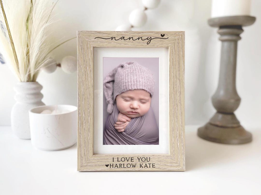 Nanny I Love You | Personalized Picture Frame | New Grandma Gift ...