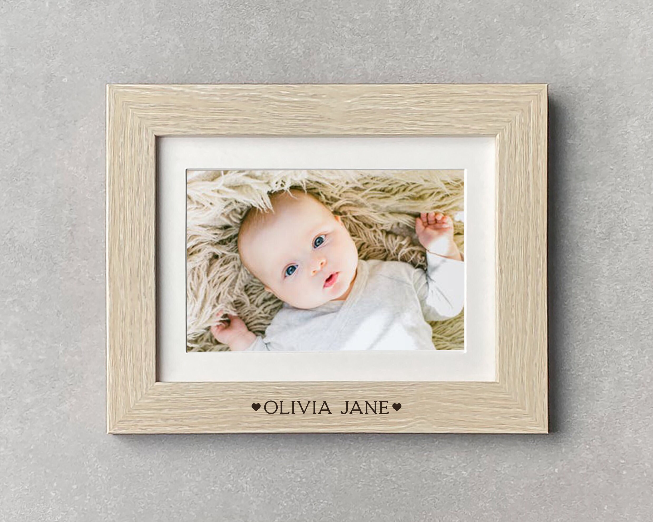 Personalized Baby Name Picture Frame Child's Name Frame Newborn New ...