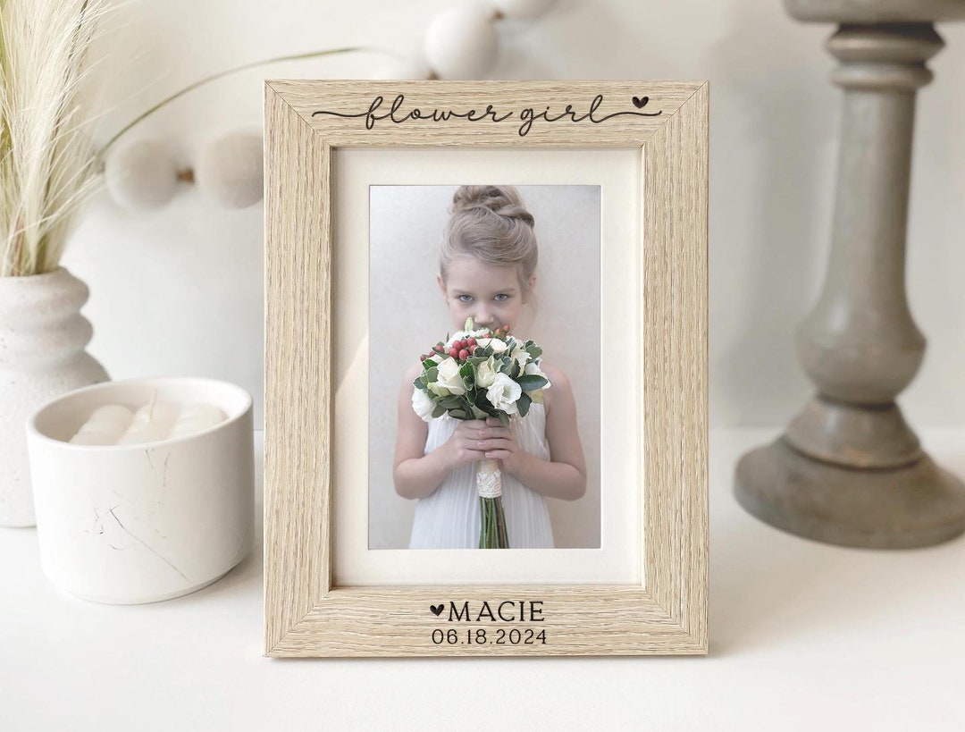 Flower Girl | Personalized Picture Frame | Thank You Gift From Bride ...