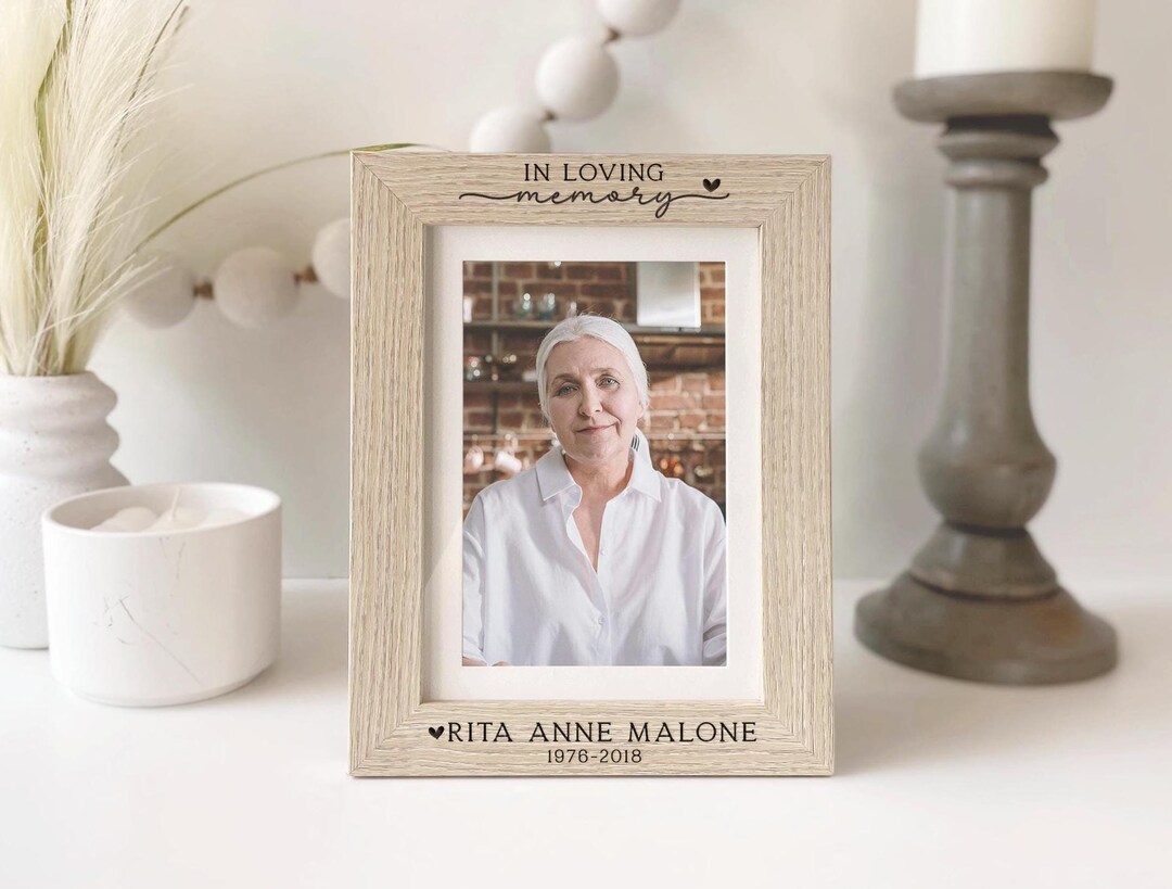 In Loving Memory Personalized Memorial Picture Frame in Memory of Loss ...