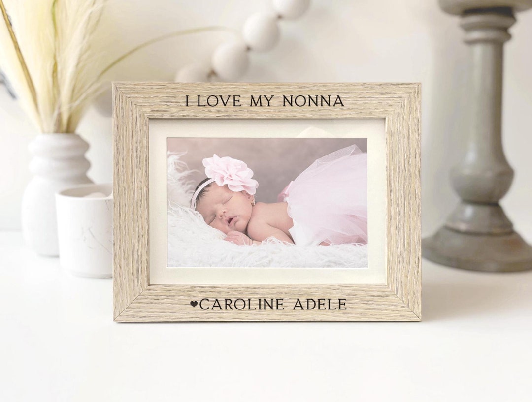 I Love My Nonna | Personalized Picture Frame | Photo Frame Gift for ...