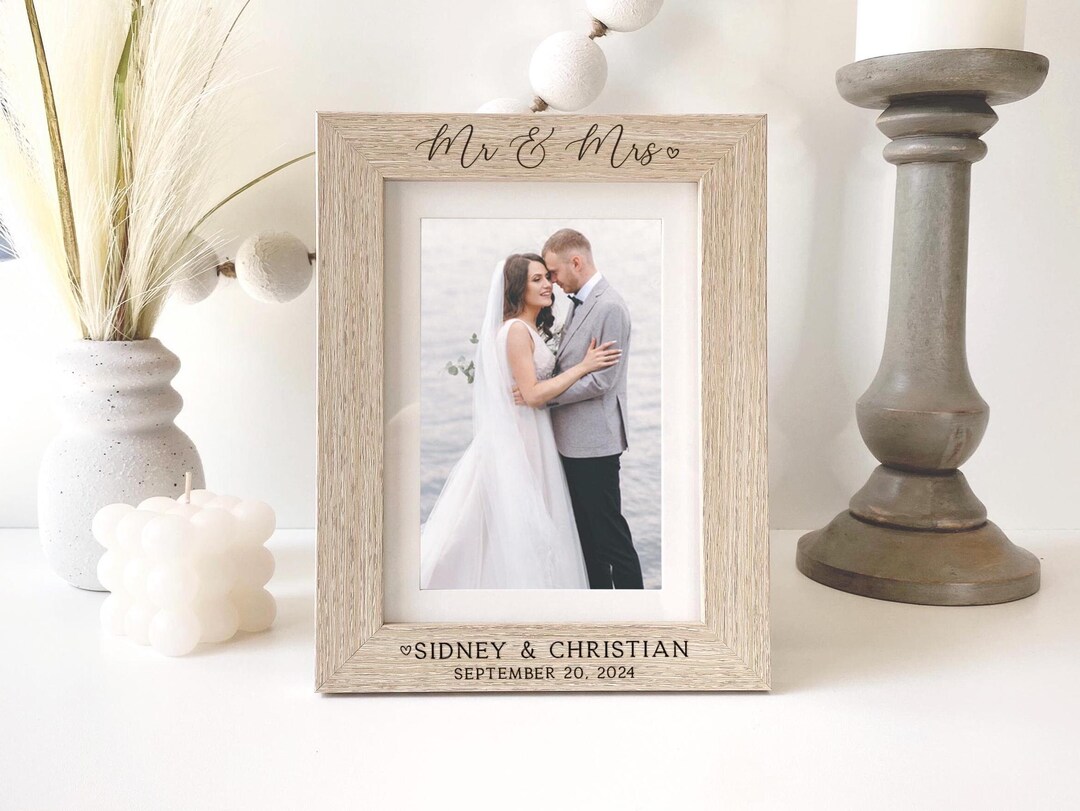 Mr. & Mrs. | Personalized Picture Frame | Bride to Be | Bridal Shower ...
