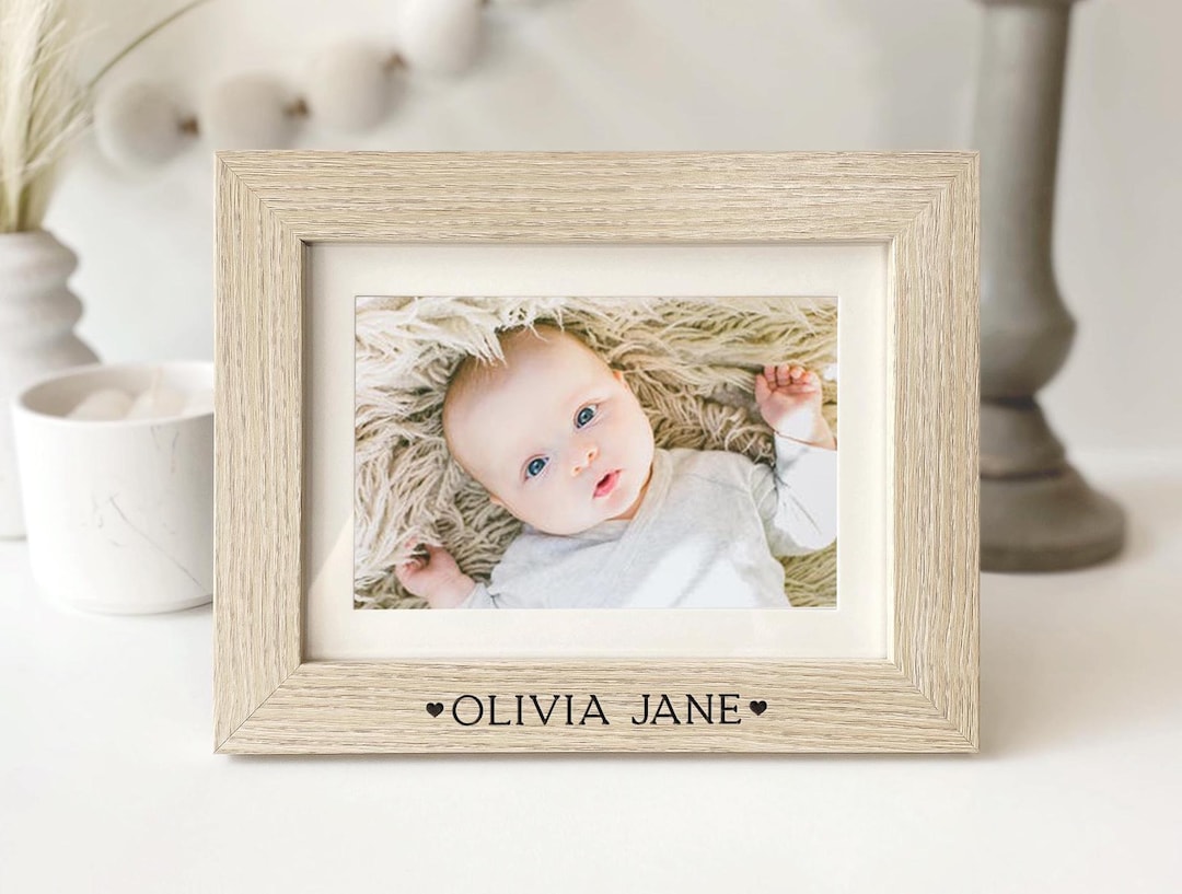 Personalized Baby Name Picture Frame | Child's Name Frame | Newborn New ...