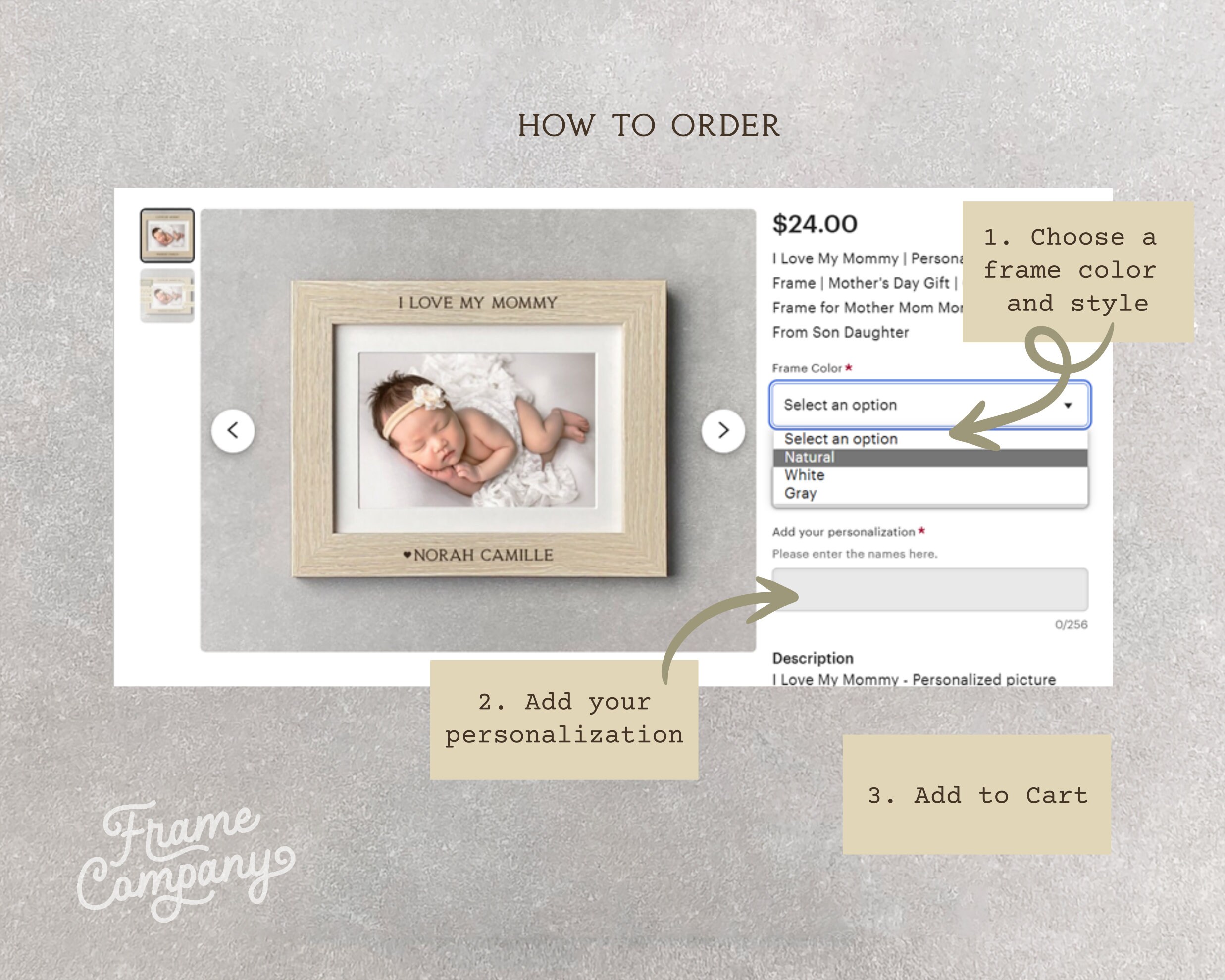 In Loving Memory | Personalized Memorial Picture Frame | in Memory of ...