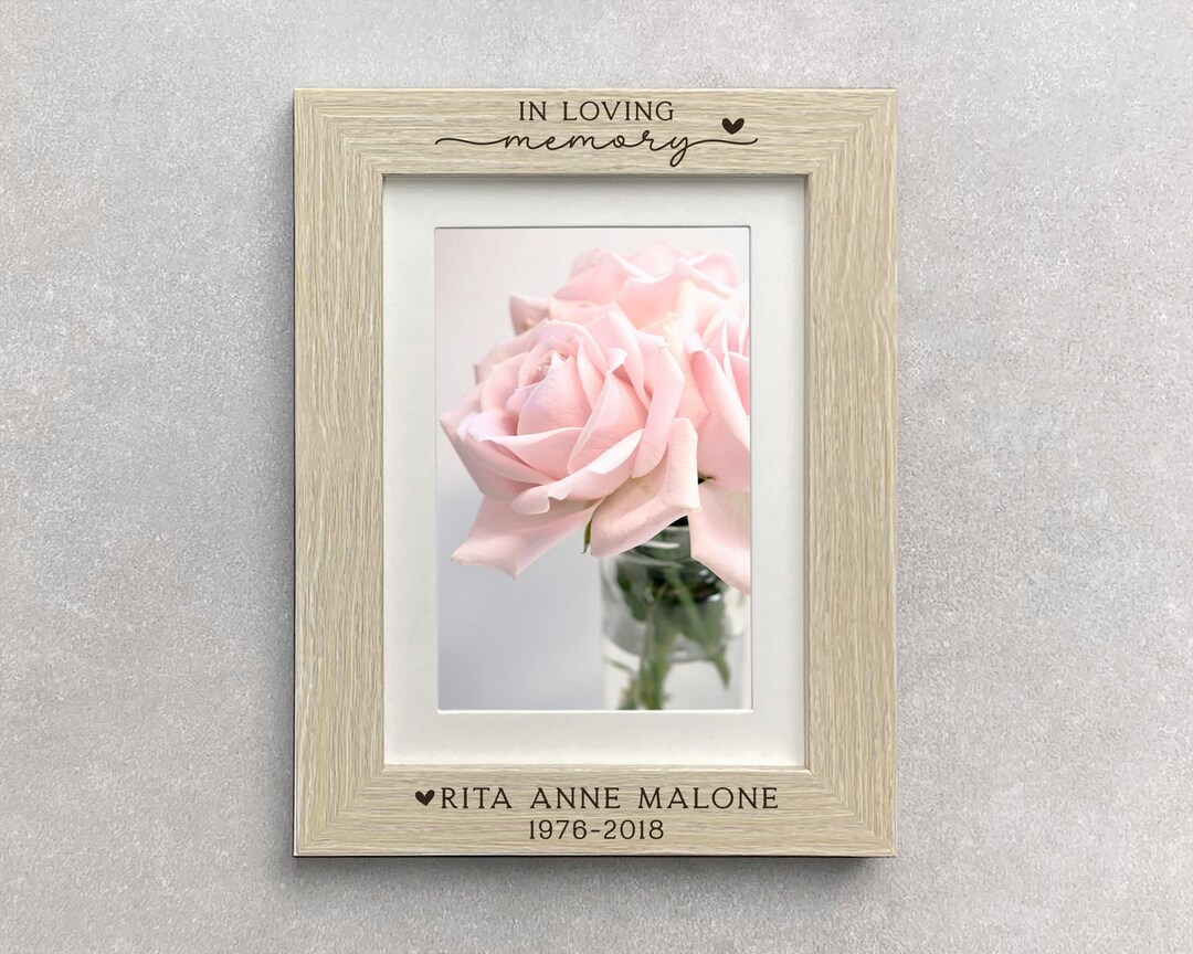 In Loving Memory Personalized Memorial Picture Frame in Memory of Loss ...