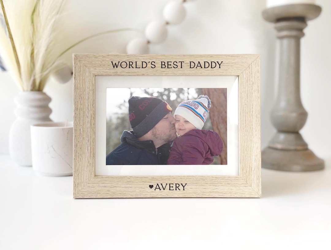 World's Best Daddy | Personalized Picture Frame | New Father Baby Gift ...